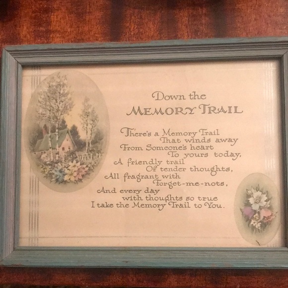 Wall Decor | Vintage Framed Print Down The Memory Trail | Poshmark